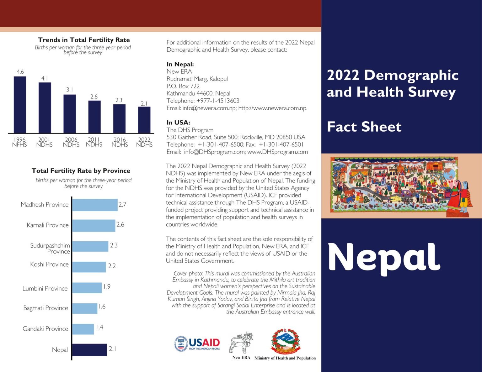 Nepal Demographic And Health Survey 2022 Key Findings