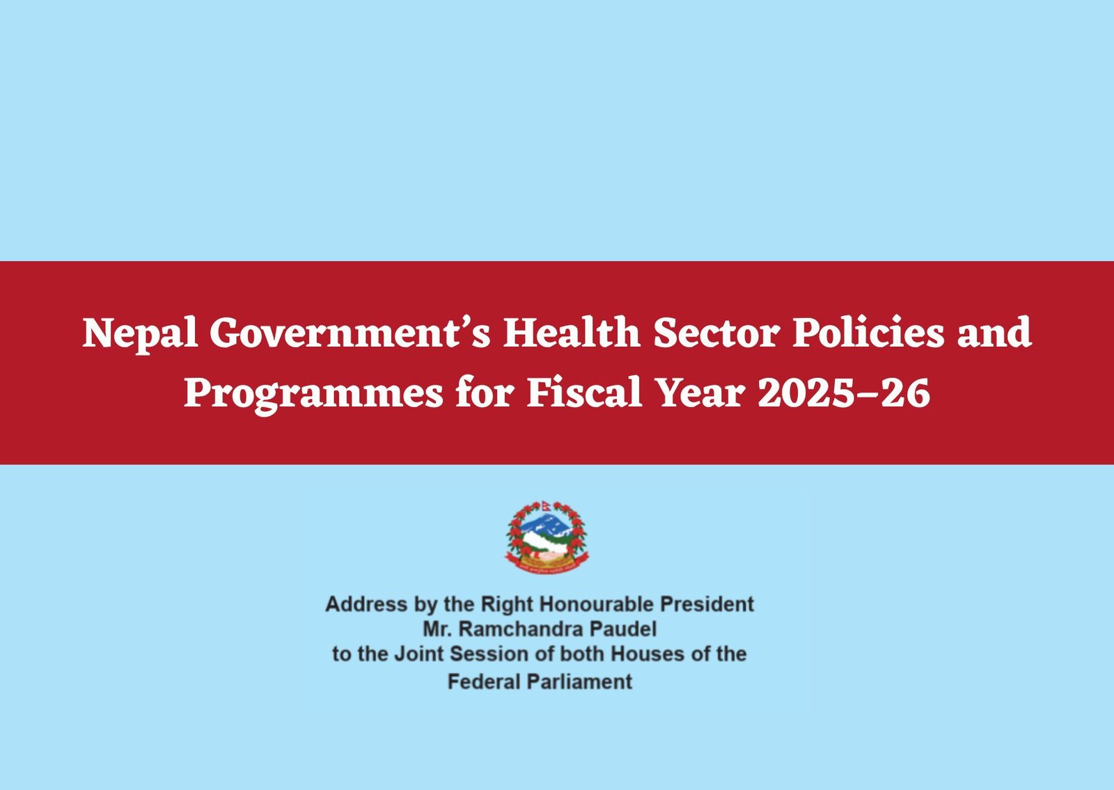 Nepal Government’s Health Sector Policies and Programmes for Fiscal ...